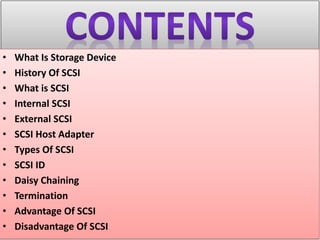 SCSI(small computer system interface) | PPTX