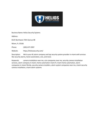 Helios Security Systems | PDF