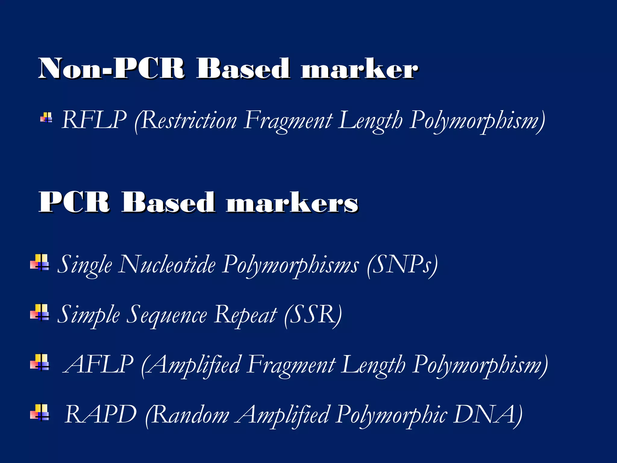 Genetic markers-SSS | PPT