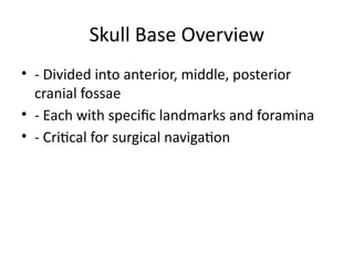 surgical anatomy of skull and its associating structures | PPTX