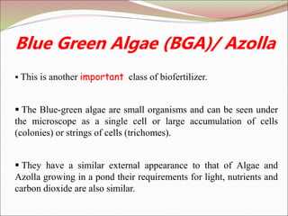 Biofertilizers: Improve soil health and crop productivity | PPT