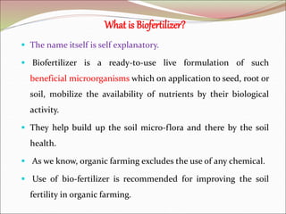 Biofertilizers: Improve soil health and crop productivity | PPT