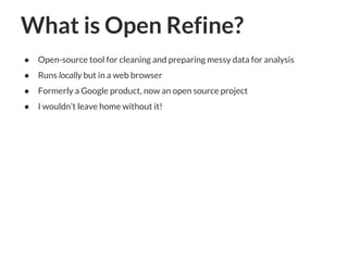 Intro to open refine | PPT