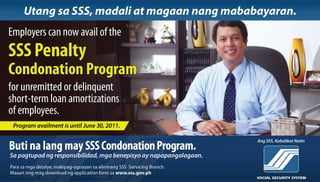 Sss Penalty Condonation Print Ad | PDF