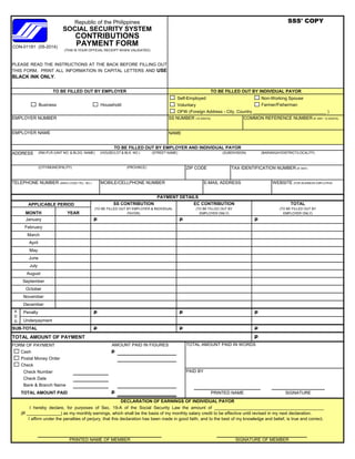 Sss contributions payment form edited | PDF