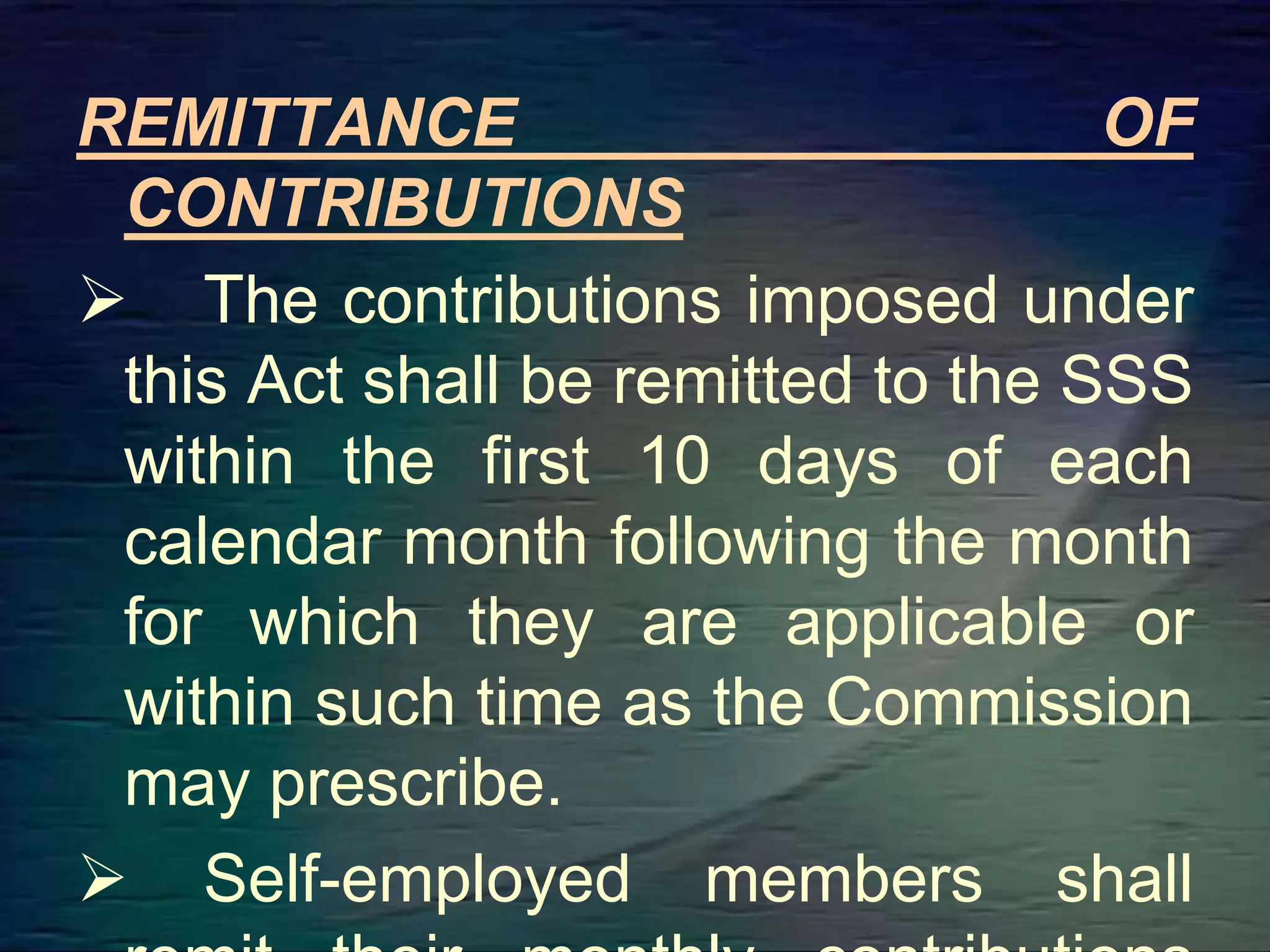 SSS & GSIS PRESENTATION Social legislation | PPT
