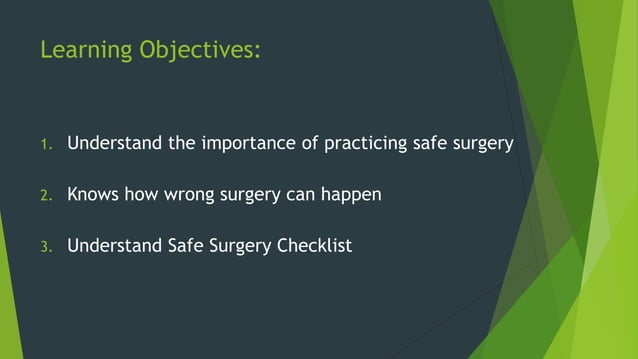 safe surgery safe life for intraoperative care manageement | PPT