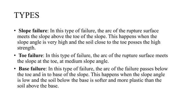 Slope Failure Mechanism | PPTX