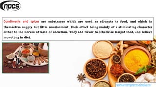 Spices Industry. Spices and Condiments Processing Business | PPTX