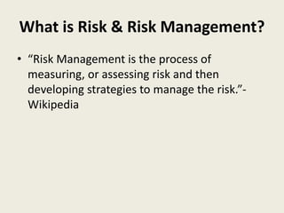 Information Security Risk Management | PPTX