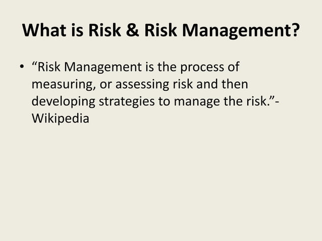 Information Security Risk Management | PPTX