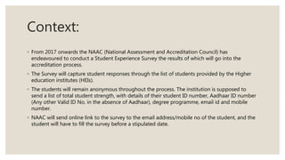 SSS Student Satisfaction Survey in NAAC | PPTX