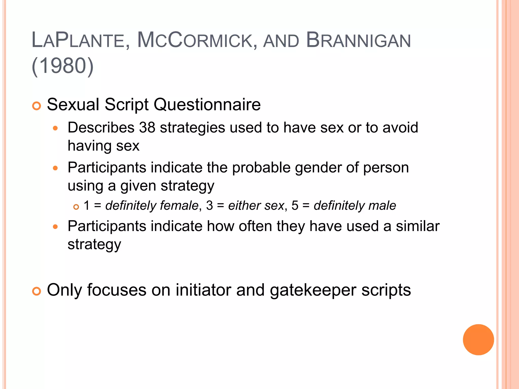 Development and Validation of a New Sexual Script Endorsement Scale | PPTX