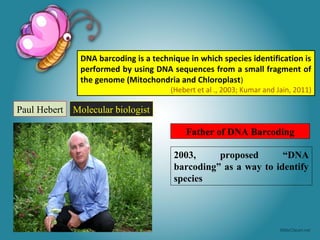 Use of DNA Barcoding in Insect Taxonomy | PPT