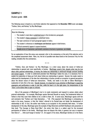 Ss sse sample_student_essays | PDF