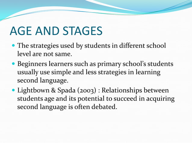 FACTORS AFFECTING LANGUAGE LEARNER STRATEGIES | PPT