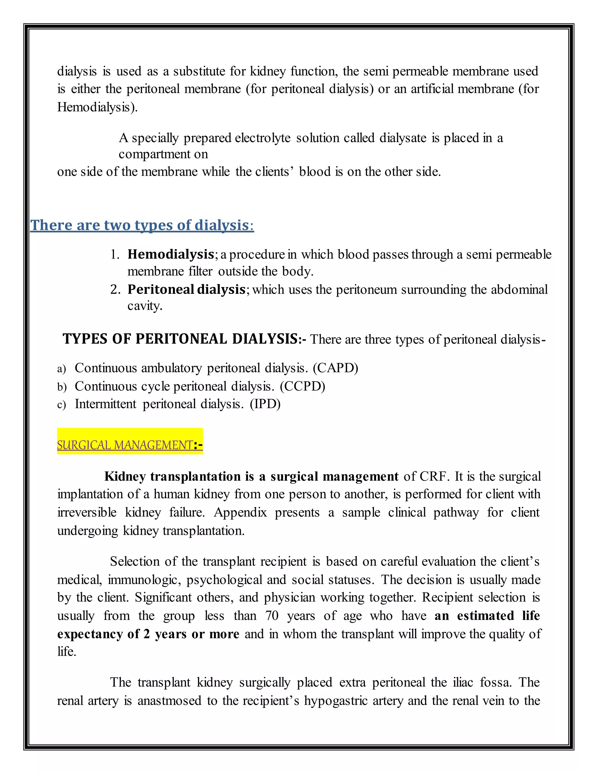 Chronic renal failure (CRF) | DOCX