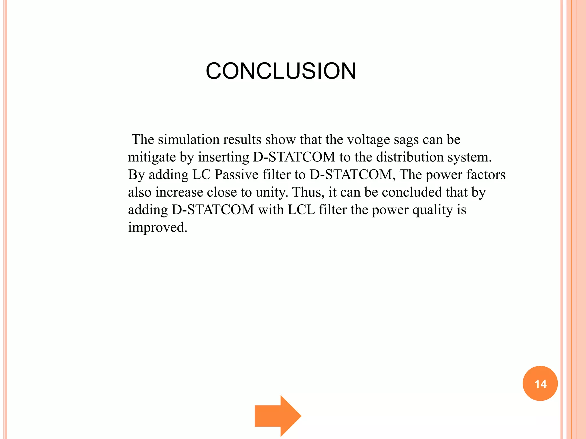 power quality improvement in distrution system using D statcom | PPTX