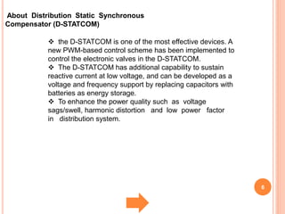 power quality improvement in distrution system using D statcom | PPTX