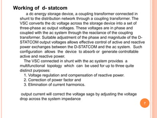 power quality improvement in distrution system using D statcom | PPTX