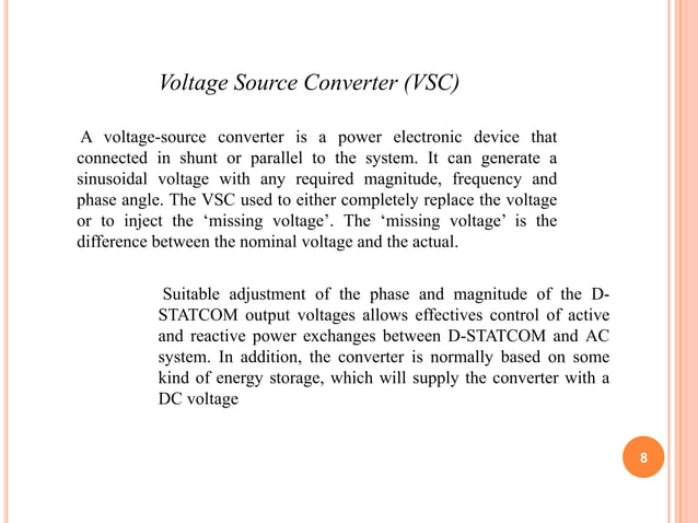 power quality improvement in distrution system using D statcom | PPTX
