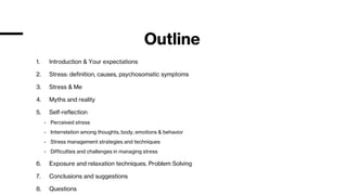 Stress Management Skills and Abilities: Workshop | PDF