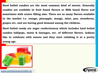 Sugar Candy Manufacturing Business | PPTX