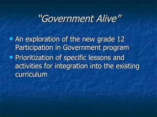 Social Studies Summer 2008 Curriculum Projects | PPT | Education
