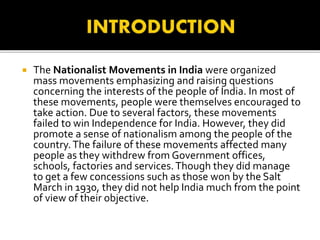NATIONAL MOVEMENT IN INDIA | PPTX