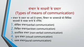 means of communication sanchar ke sabhan | PPTX