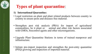Plant quarantine,Peo,Pra,Sps for nurturing the plant | PPTX