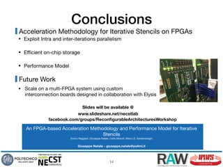 An FPGA-based acceleration methodology and performance model for iterative stencils | PPT