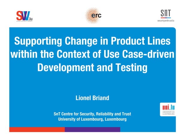 Supporting Change in Product Lines within the Context of Use Case ...