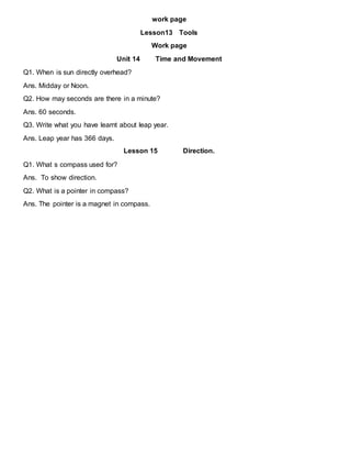 oxford social studies Class 2 question answer | DOCX