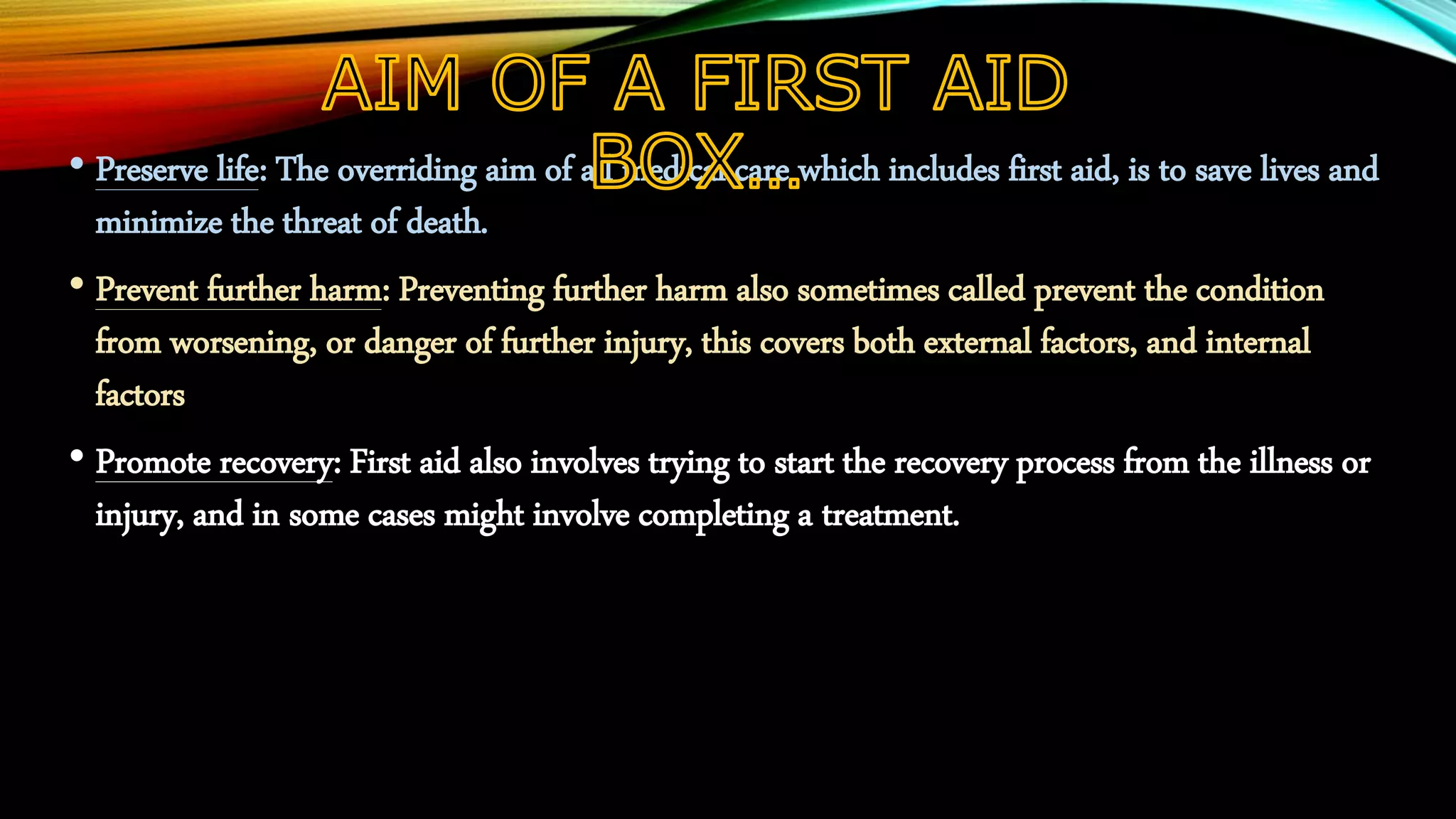 First aid box | PPTX