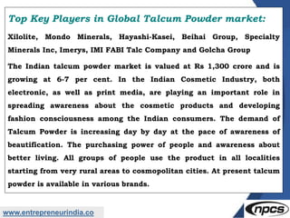 Talcum and Compact Face Powder Manufacturing Business | PPT