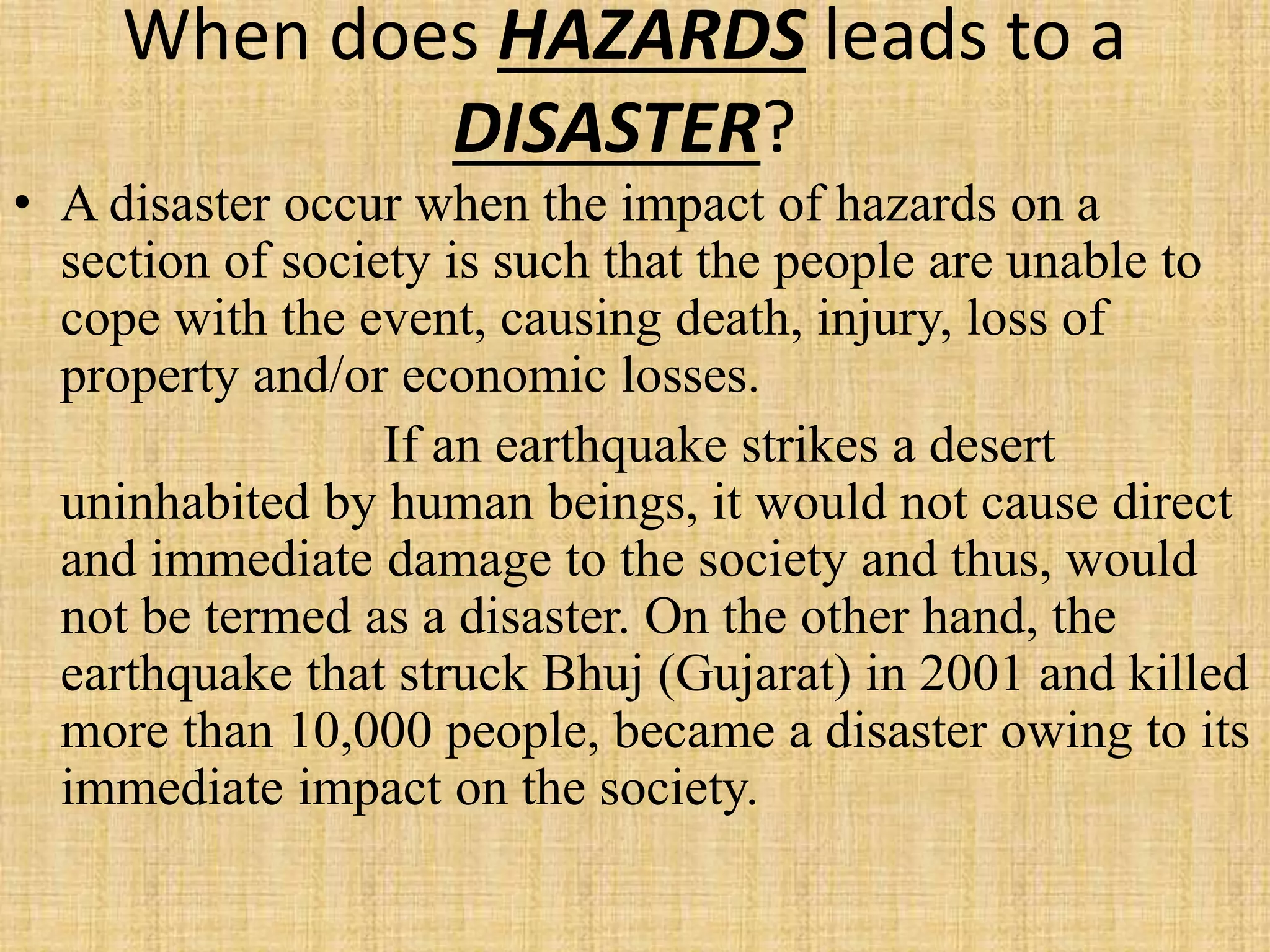 Sst class 9 becoming a disaster management | PPTX