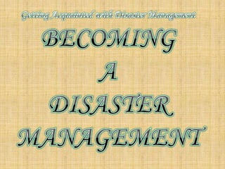 Sst class 9 becoming a disaster management | PPTX