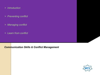 Communication Skills & Conflict Management | PPTX