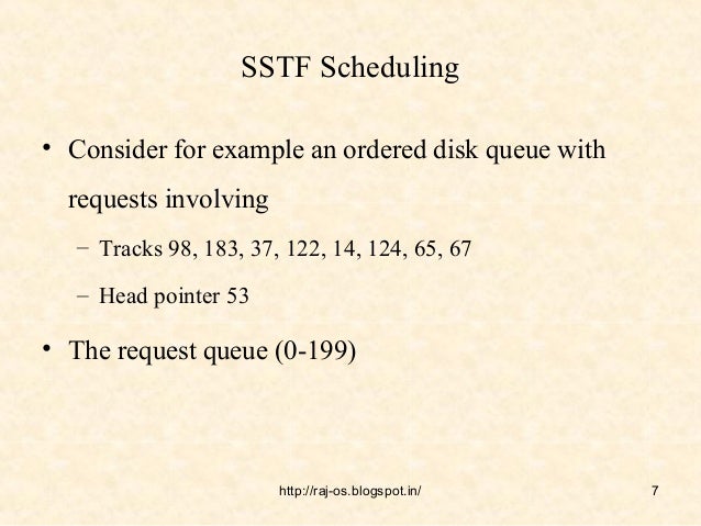 Sstf scheduling.50