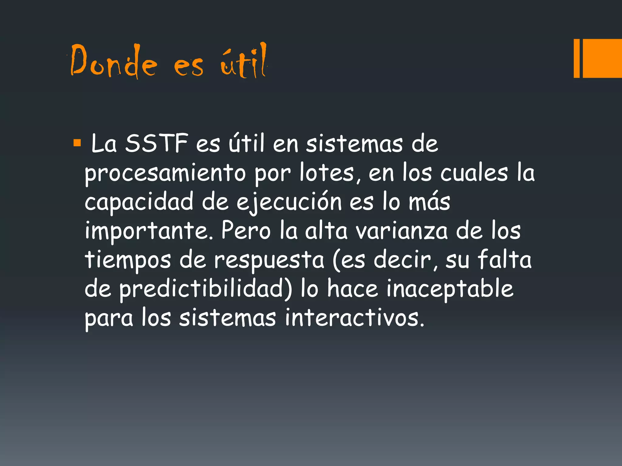 Planificador Sstf Shortest Seek Time First Ppt