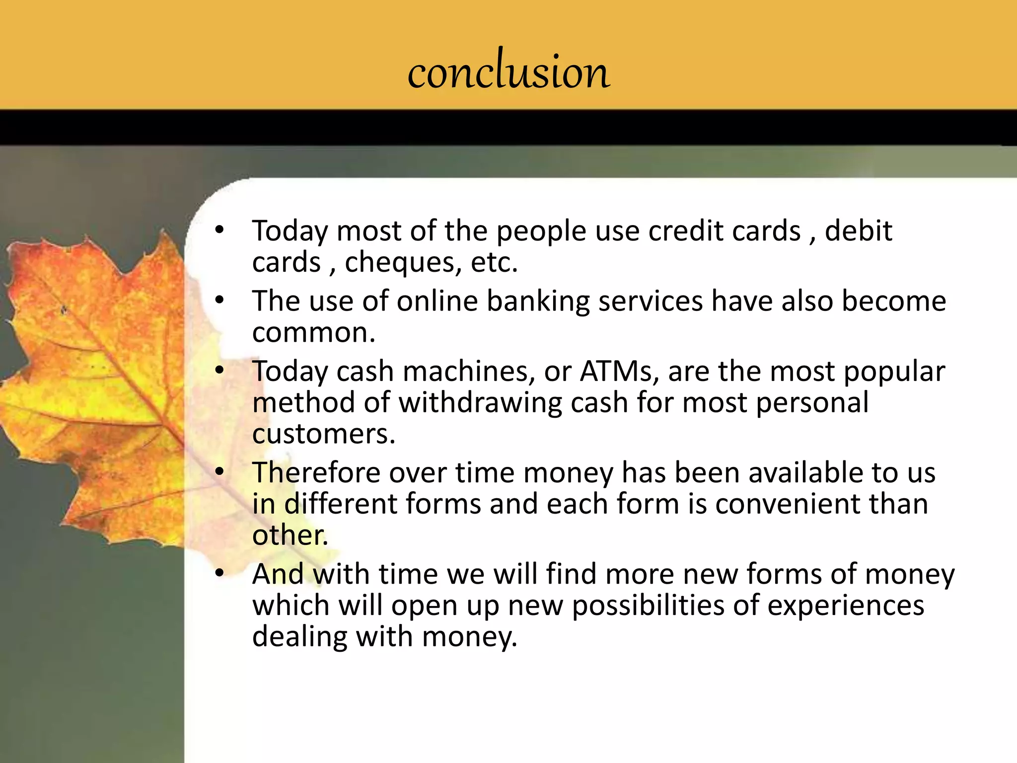 economics modern forms of money | PPTX