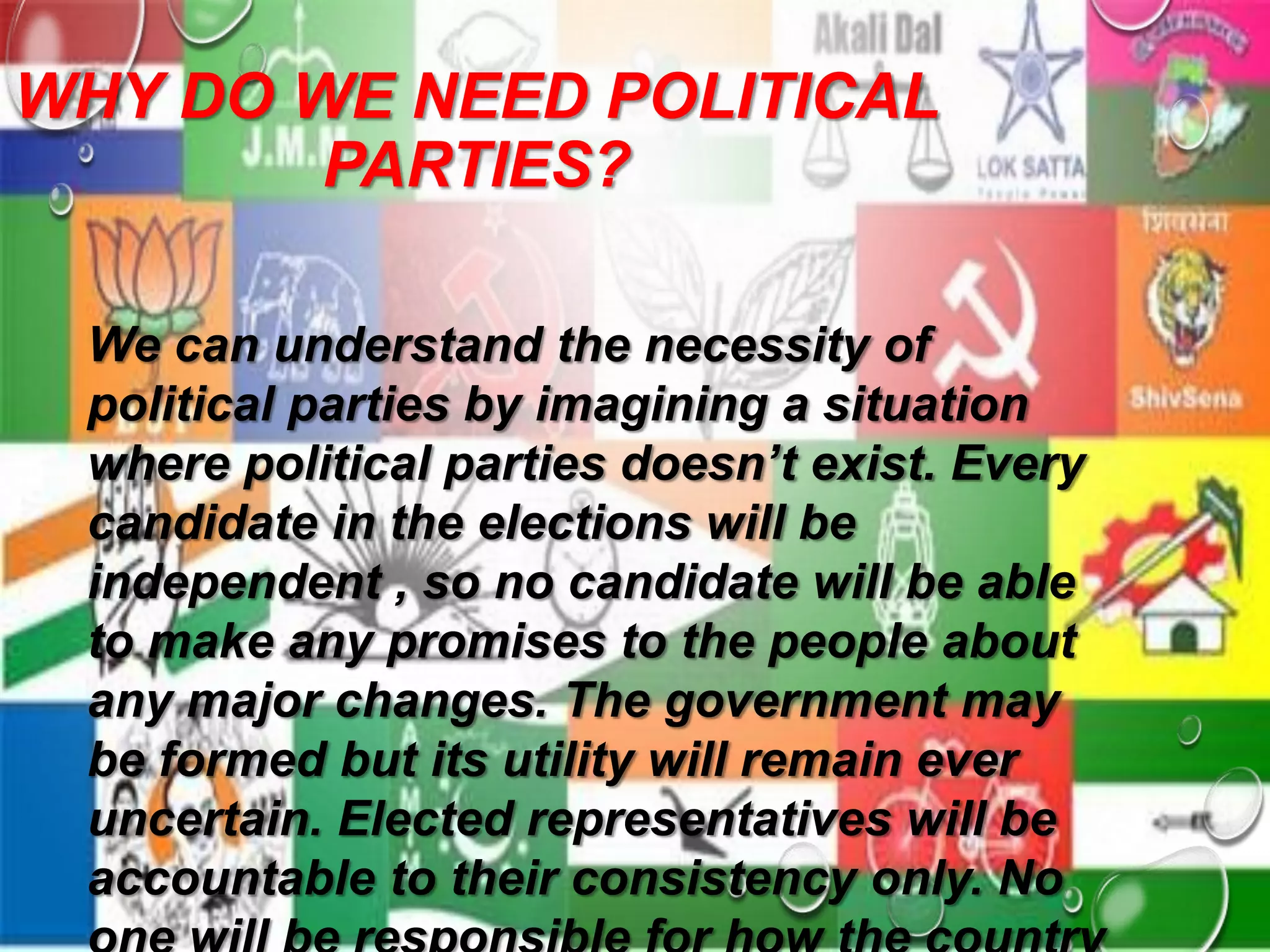 Role of political parties in democray of India | PPTX
