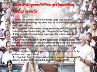 Role of political parties in democray of India | PPTX