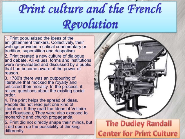 PRINT CULTURE AND THE MODERN WORLD | PPTX