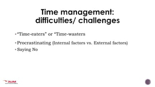 Time management skills and strategies workshop | PPT