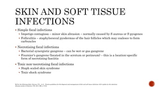 Skin and Soft Tissue Infections: Operative approach | PPTX | Skin and ...