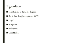 Server-side template injection- Slides | PPTX