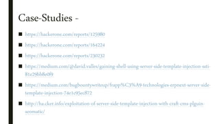 Server-side template injection- Slides | PPTX