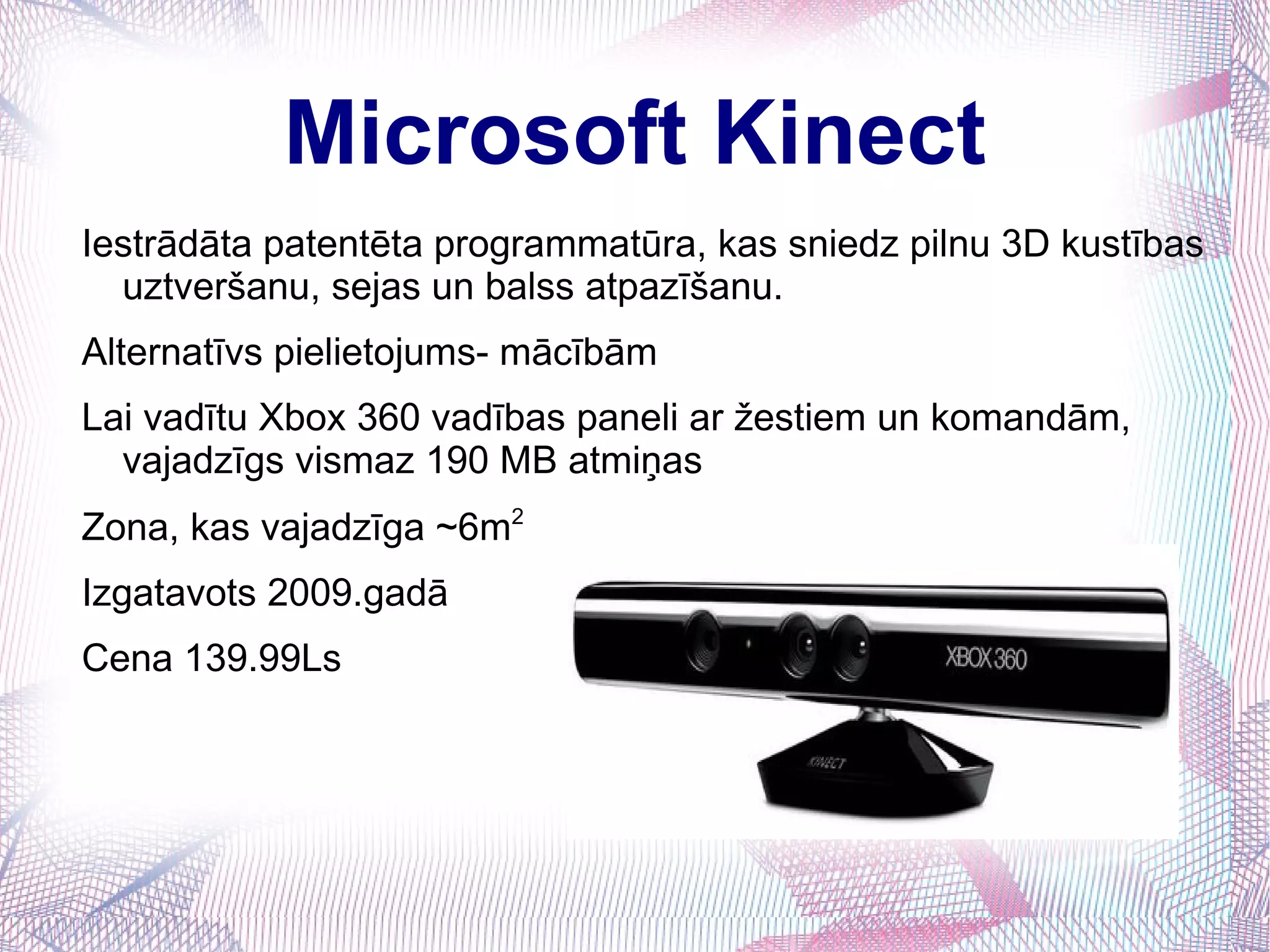 Sintija Stipraviete-Kustību kontrolētās spēļu sistēmas (Microsoft Kinect, Nintendo Wii, Play ...